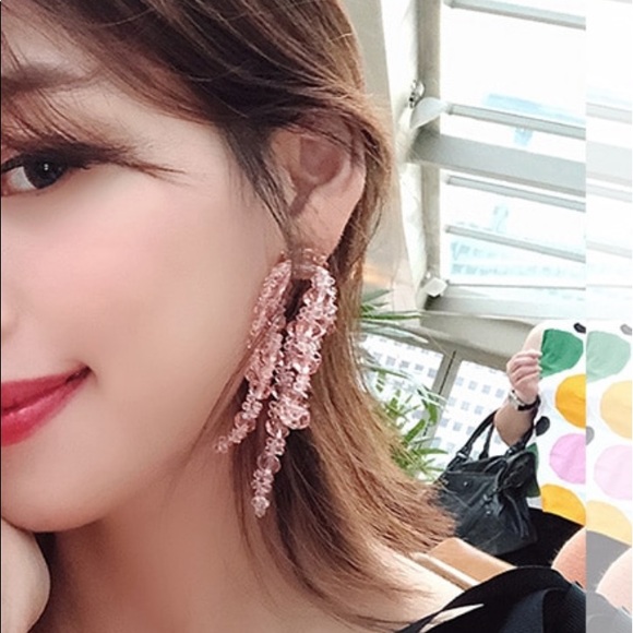 unbranded | Jewelry | Nwot Crystal Pink Piercing Earrings | Poshmark